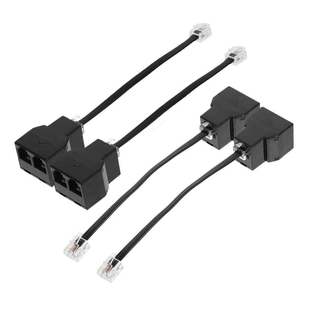BESTYASH Compact RJ11 Telephone Splitter 2-in-1 RJ14 Interface Adapter ...