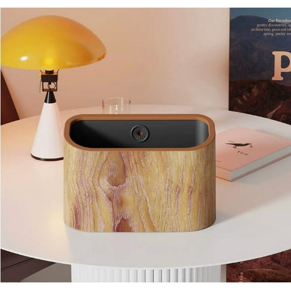 BESTYASH Compact Wall Mount Small Trash Can Light Brown Plastic Desktop ...