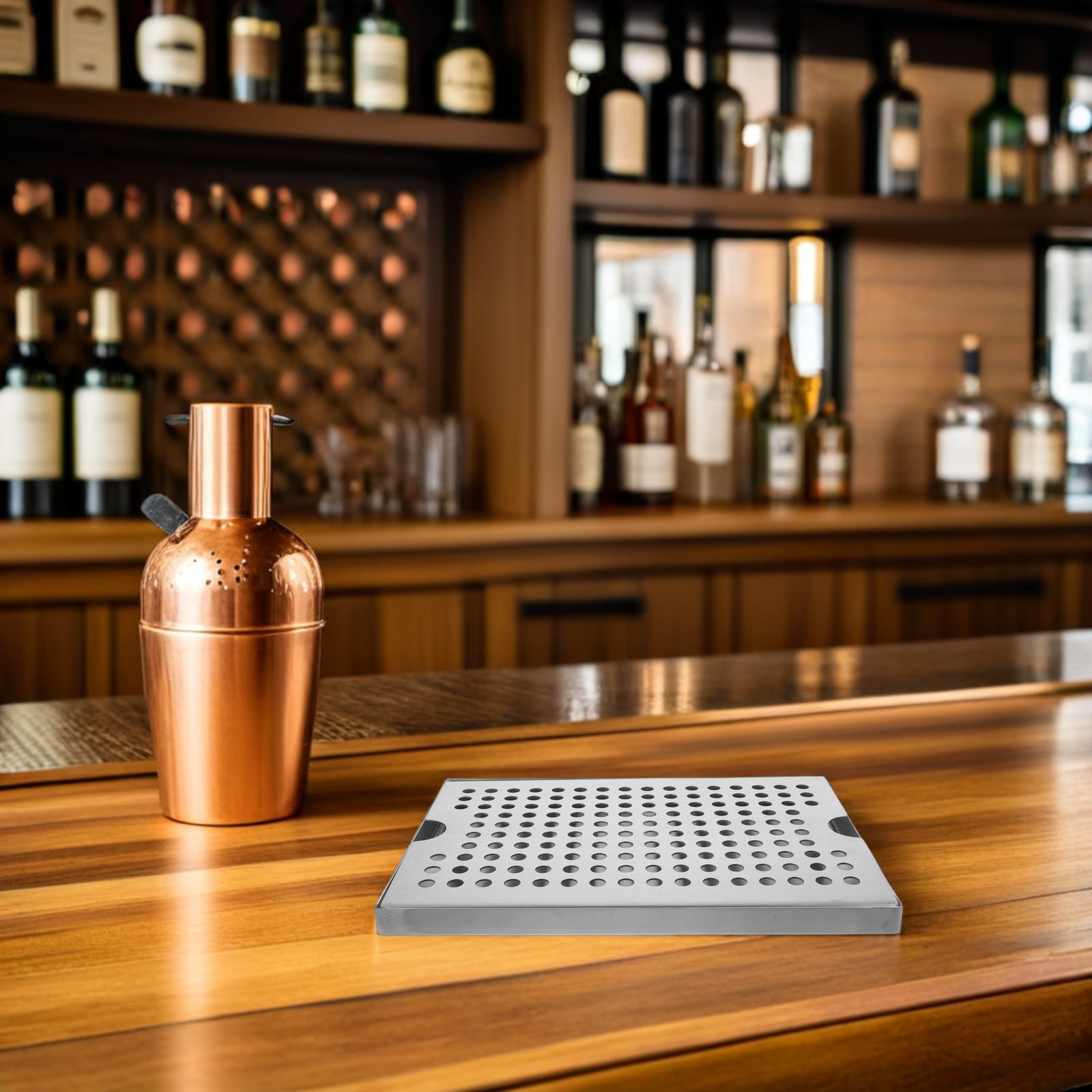 BESTYASH Countertop Drink Dispenser Spill Tray in Stainless Steel with ...