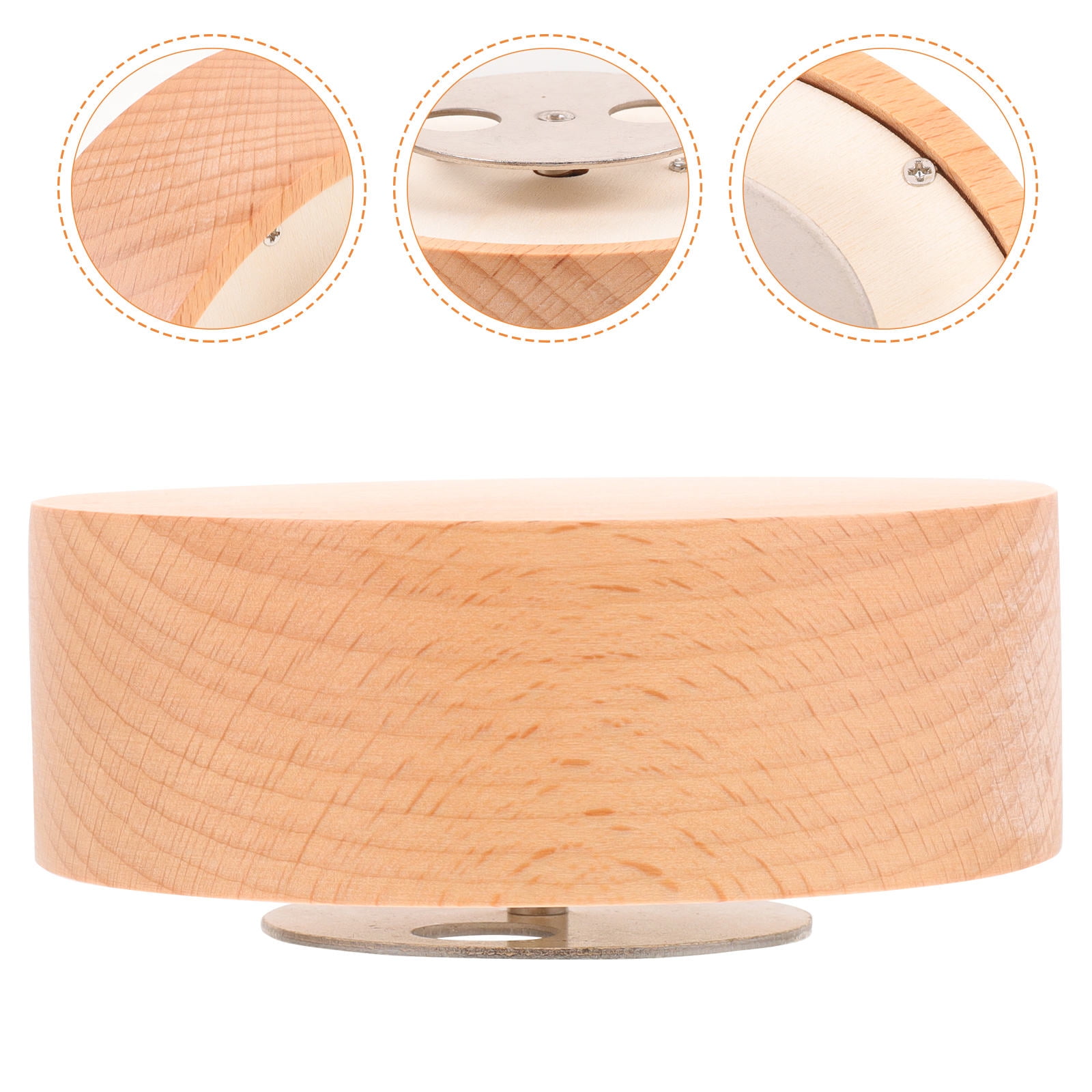 BESTYASH Craft Music Box Base Light Brown with Rotatable Function for ...