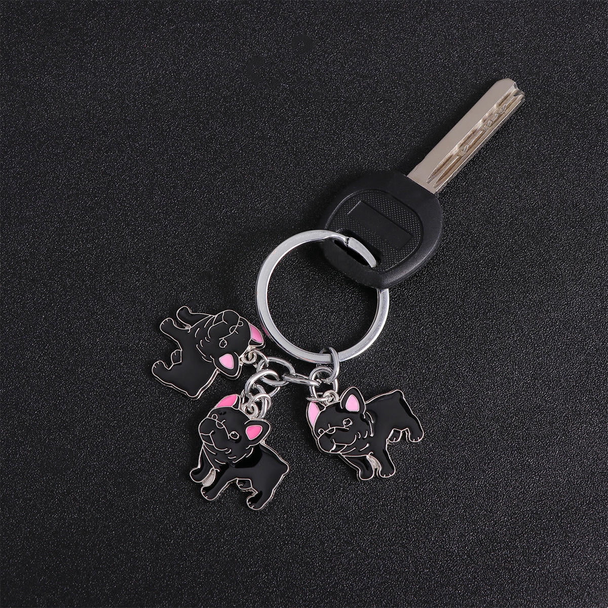 BESTYASH Handmade Black Metal Car Keychain Durable Pendant Keyring for ...