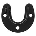 BESTYASH Curtain Rod Support Black Stainless Steel Open Flange Base ...