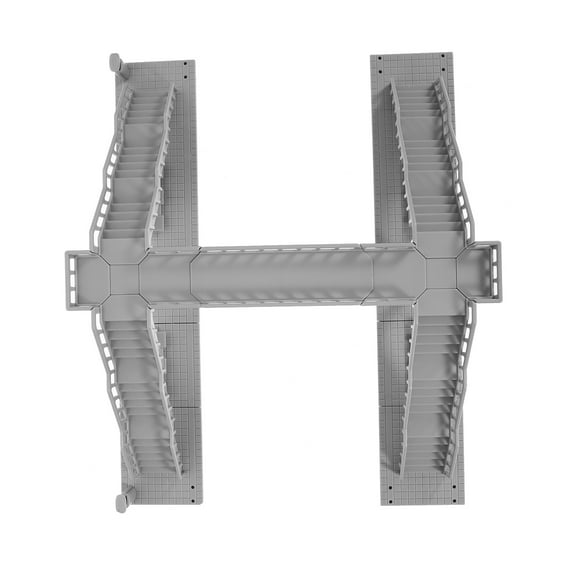 BESTYASH DIY Footbridge Building Model Grey ABS Material Miniature ...