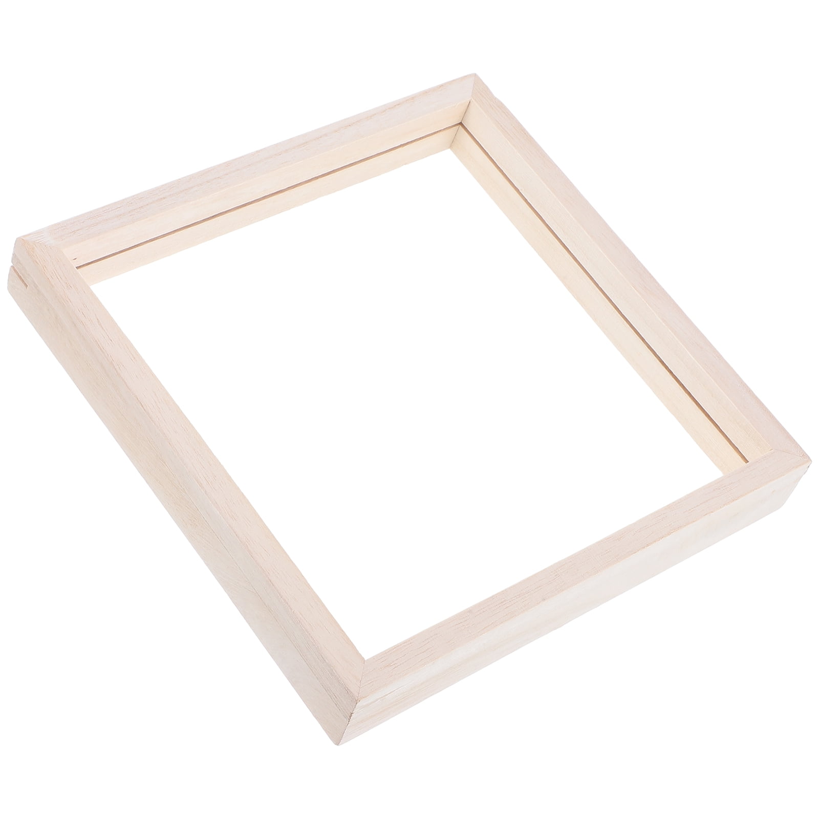 BESTYASH Wooden Craft Frame with Clear Acrylic, Beige Finish for ...