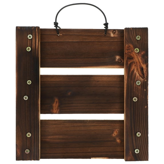 BESTYASH Dark Brown Wood Wall Mount Planter Easy Installation ...