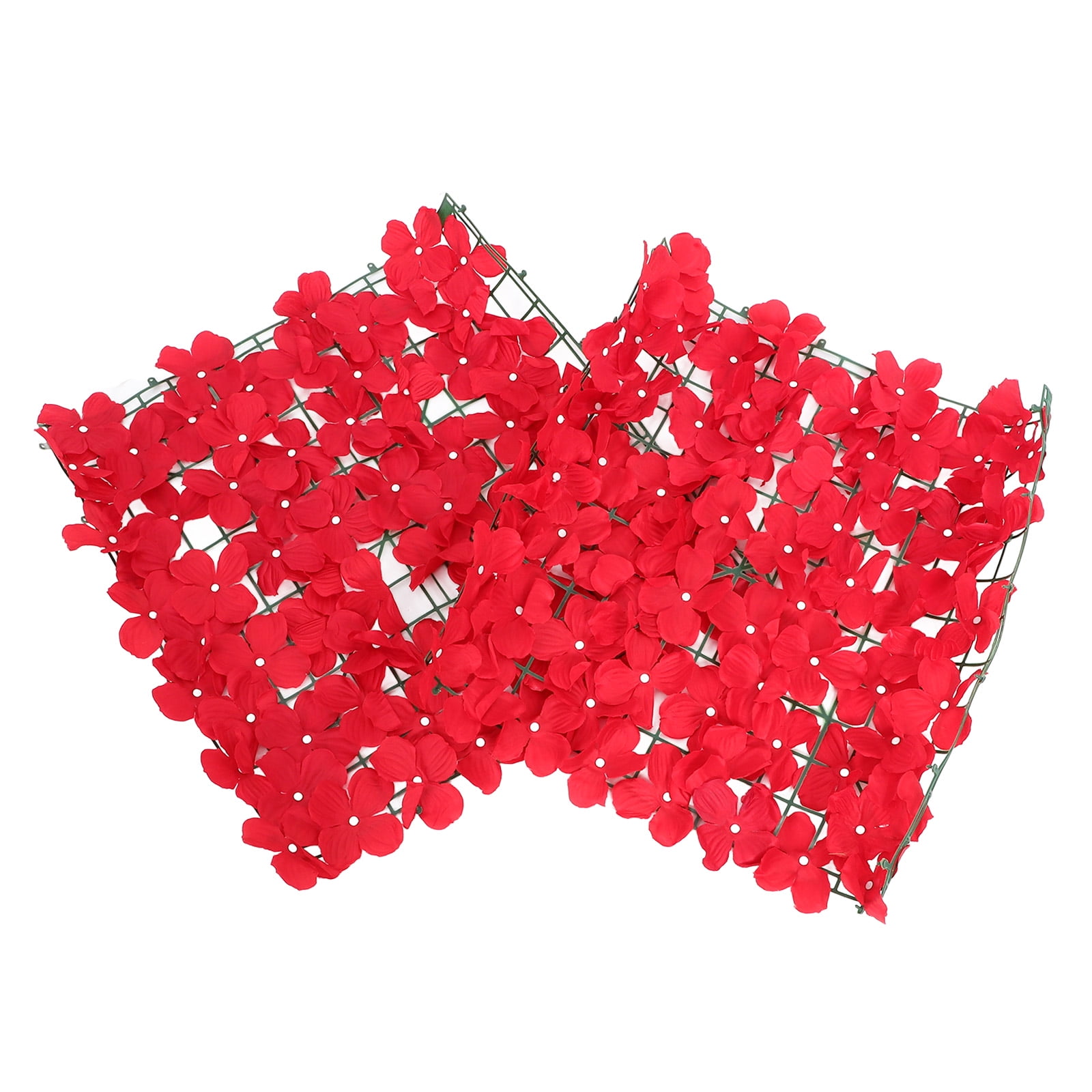 BESTYASH Decorative Artificial Flowers Fence Wall Decoration Red PE ...