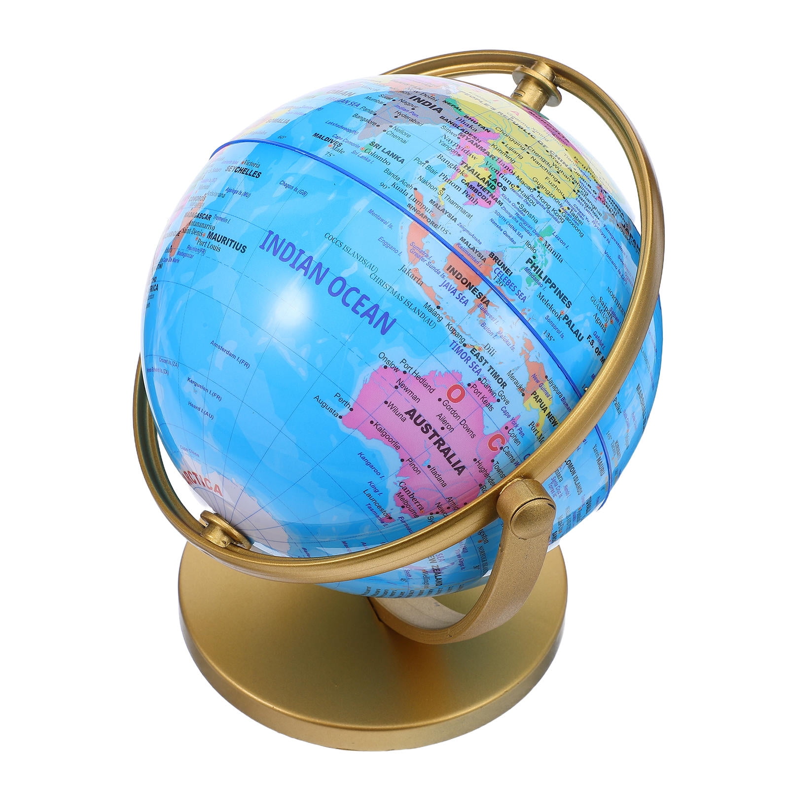 BESTYASH Decorative Multi-Color World Globe for Desk Display, ABS and ...