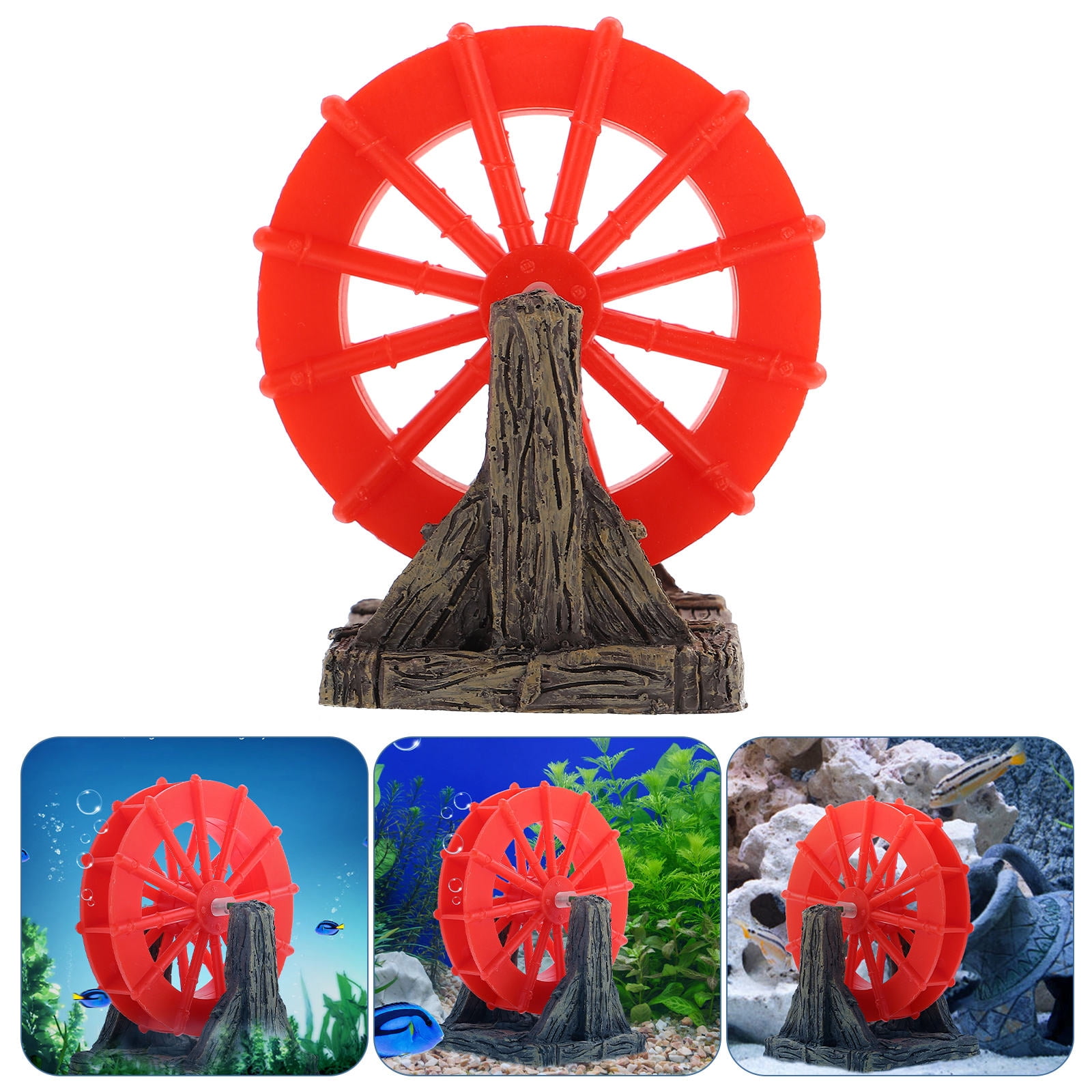BESTYASH Decorative Resin Windmill Aquarium Accessory for Fish Tank ...