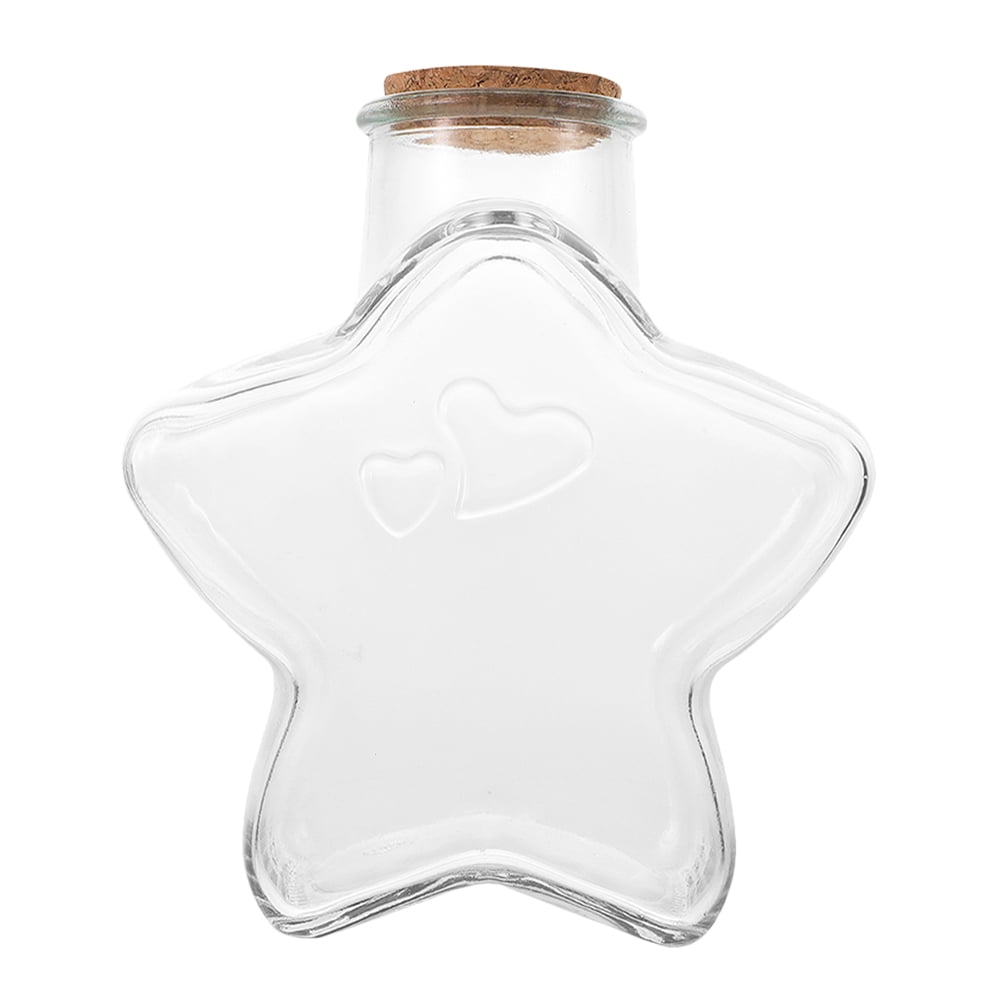 BESTYASH Decorative Transparent Glass Bottle with Stopper for Storing ...