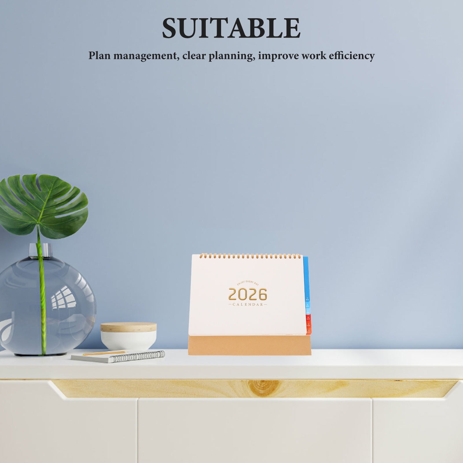BESTYASH 2026 Desktop Daily Calendar Organizer with Minimalist Look and ...