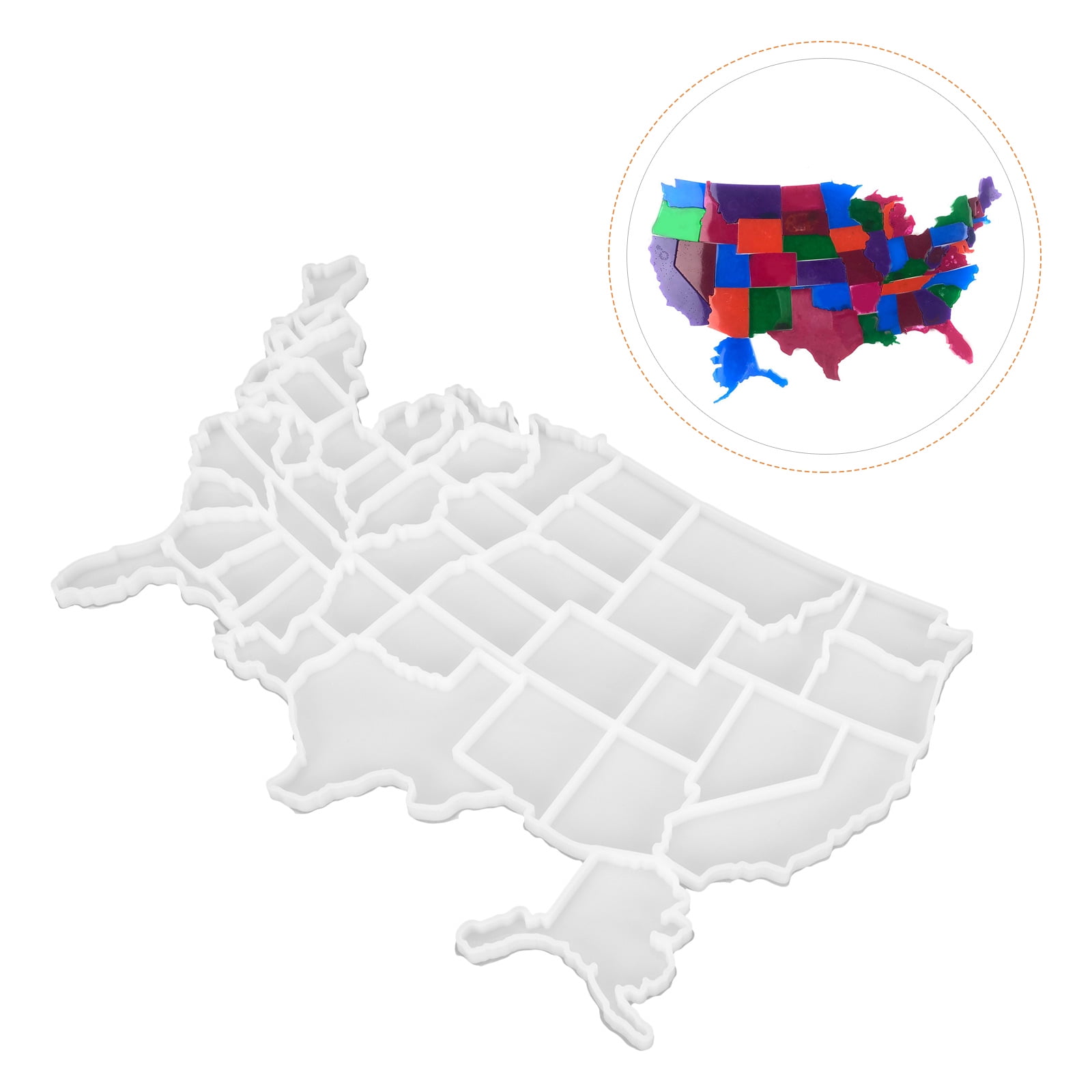 BESTYASH Durable DIY Silicone Mold for Usa Map Puzzle with Smooth ...