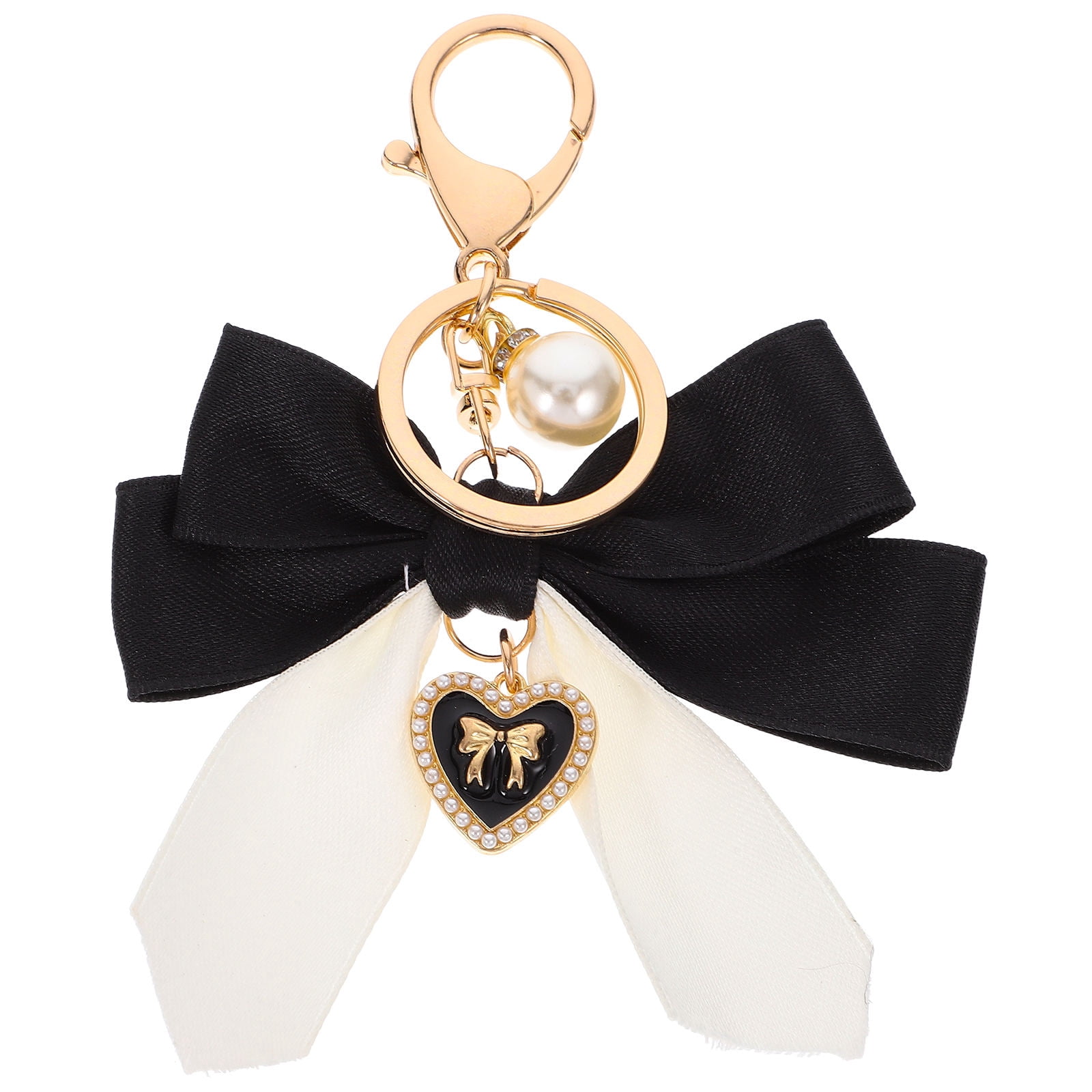 BESTYASH Stylish Black Bowknot Keychain Charm for Backpack, Purse, and ...