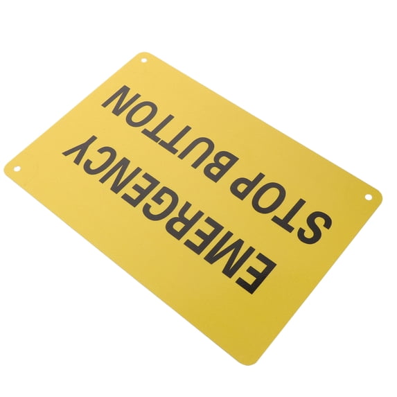 BESTYASH Emergency Stop Warning Sign Aluminum Industrial Safety Notice ...