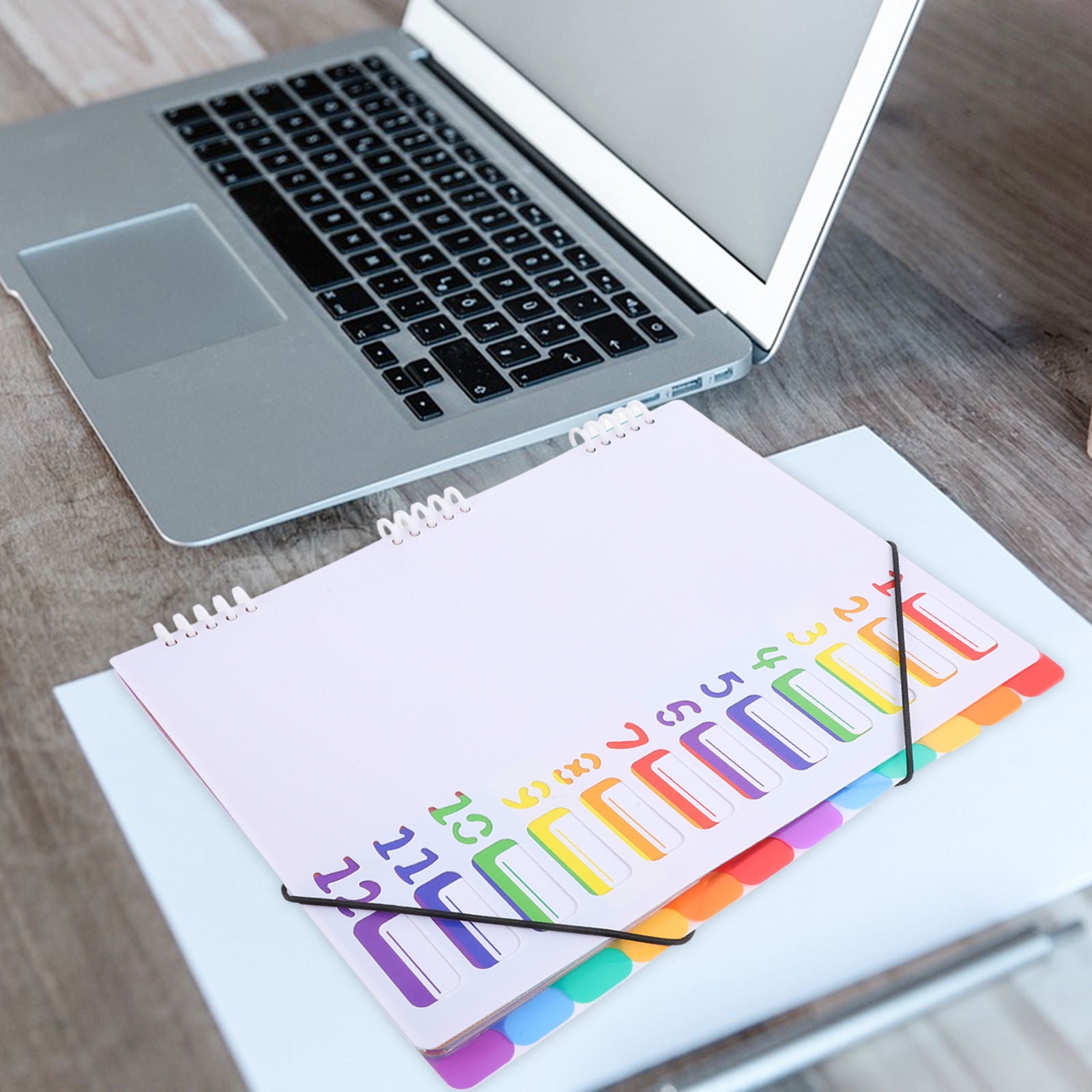 BESTYASH Expanding Document Organizer White Plastic File Folder 12 ...