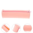 BESTYASH Flexible Silicone Pink Makeup Brush Bag Travel Case with ...