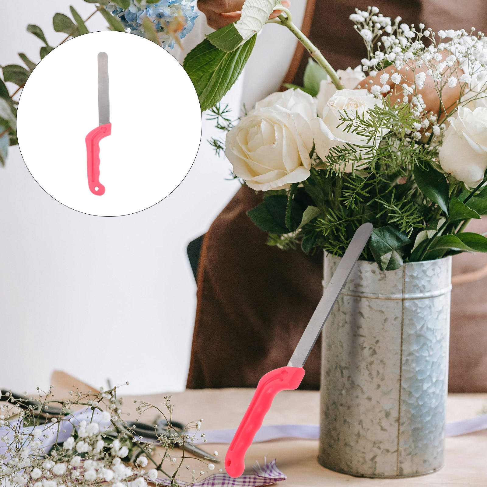 BESTYASH Floral 1Pc Rosy Color Ergonomic Handle for Professional Floral ...