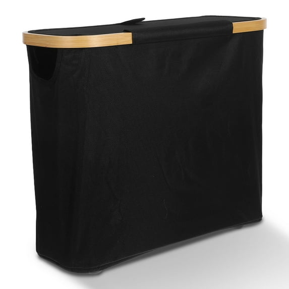 BESTYASH Foldable Black Toilet Paper Organizer with Lid Multipurpose ...