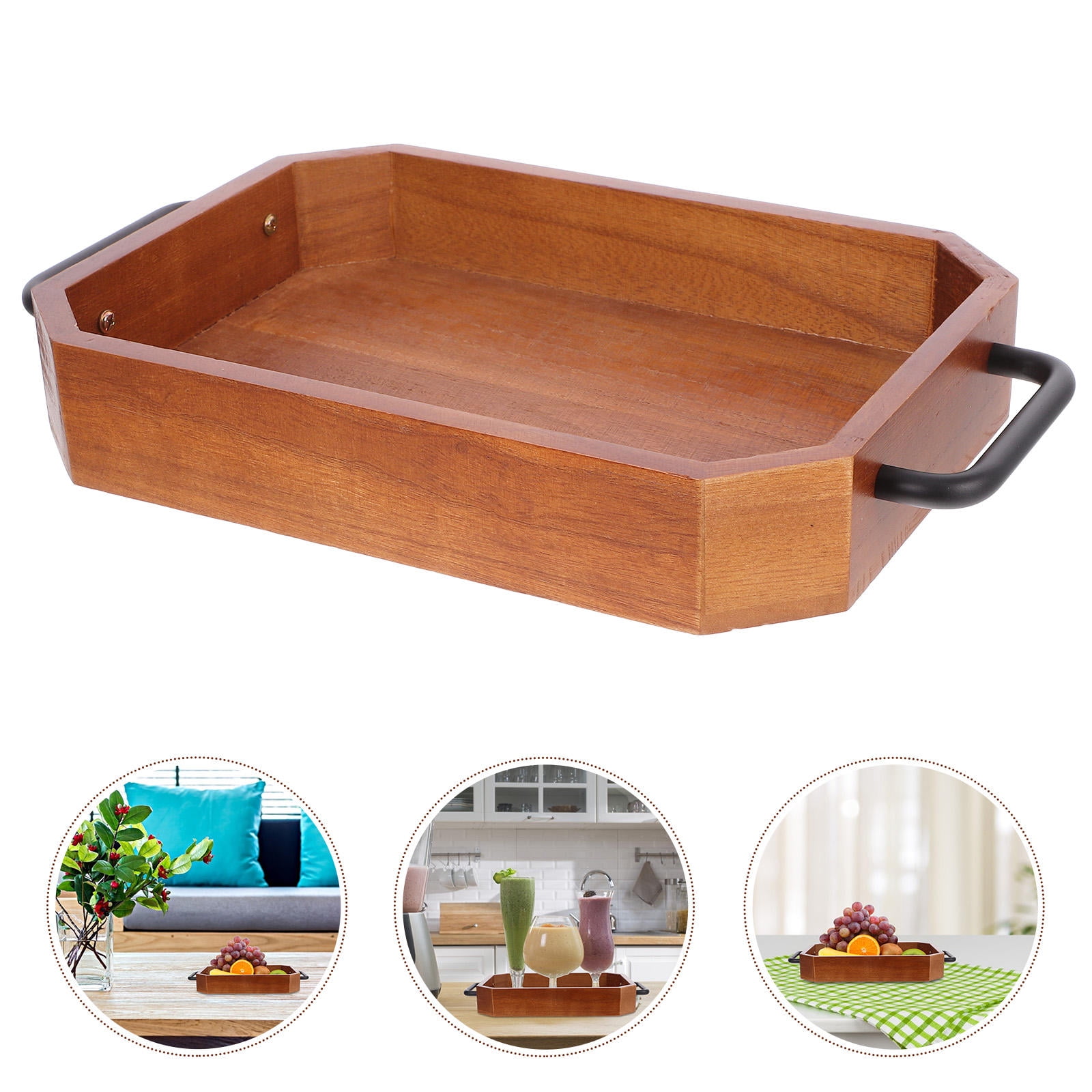 BESTYASH Rectangular Food Serving Tray in Coffee Color, and Stylish 1 ...