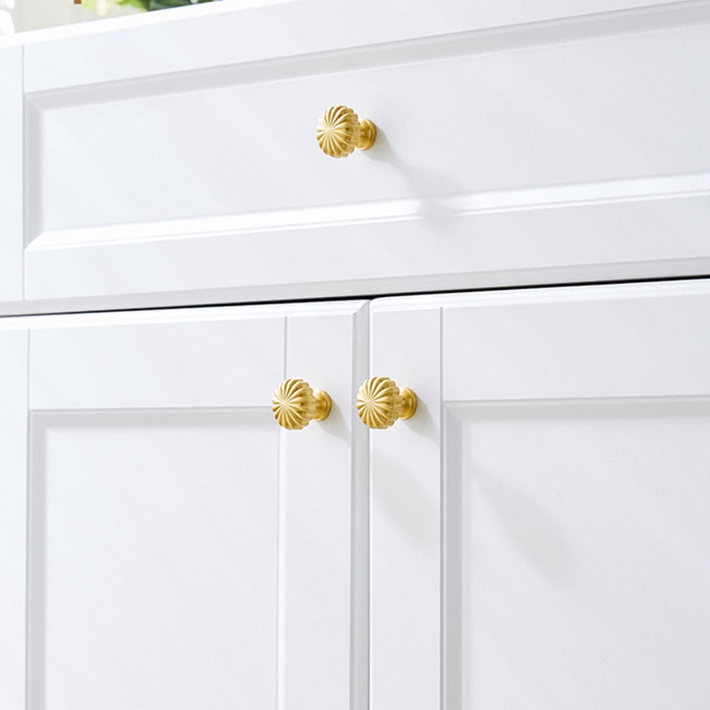BESTYASH Golden Brass Kitchen Cabinet Knobs Luxury Drawer Pulls for ...