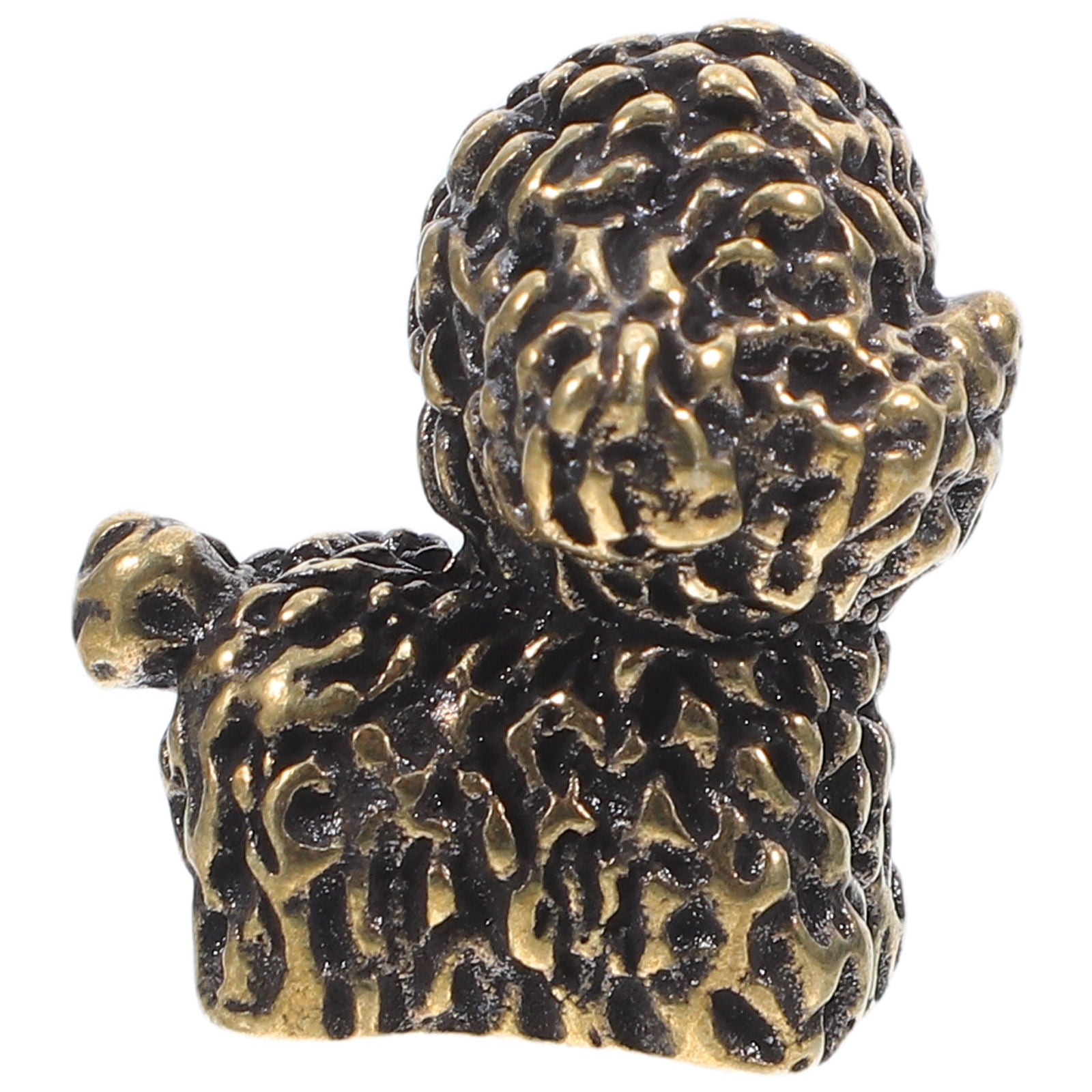BESTYASH Golden Brass Small Dog Figurine for Bookshelf Office Decor ...