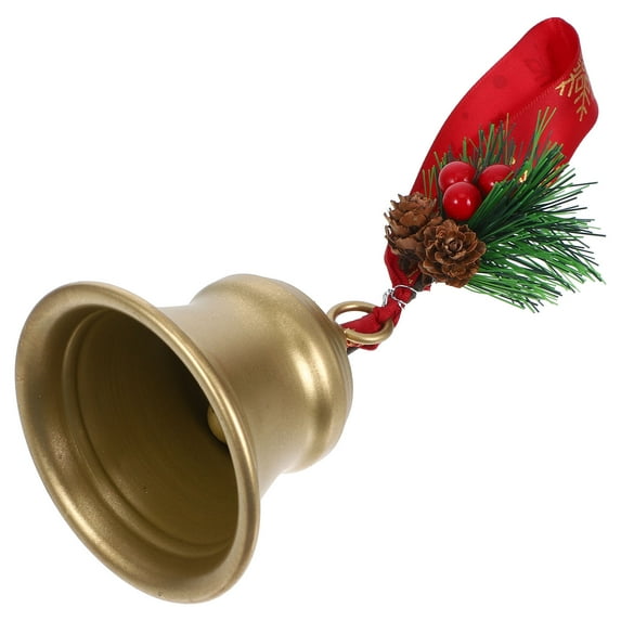 BESTYASH Golden Metal Christmas Bell Ornament with Traditional Design ...