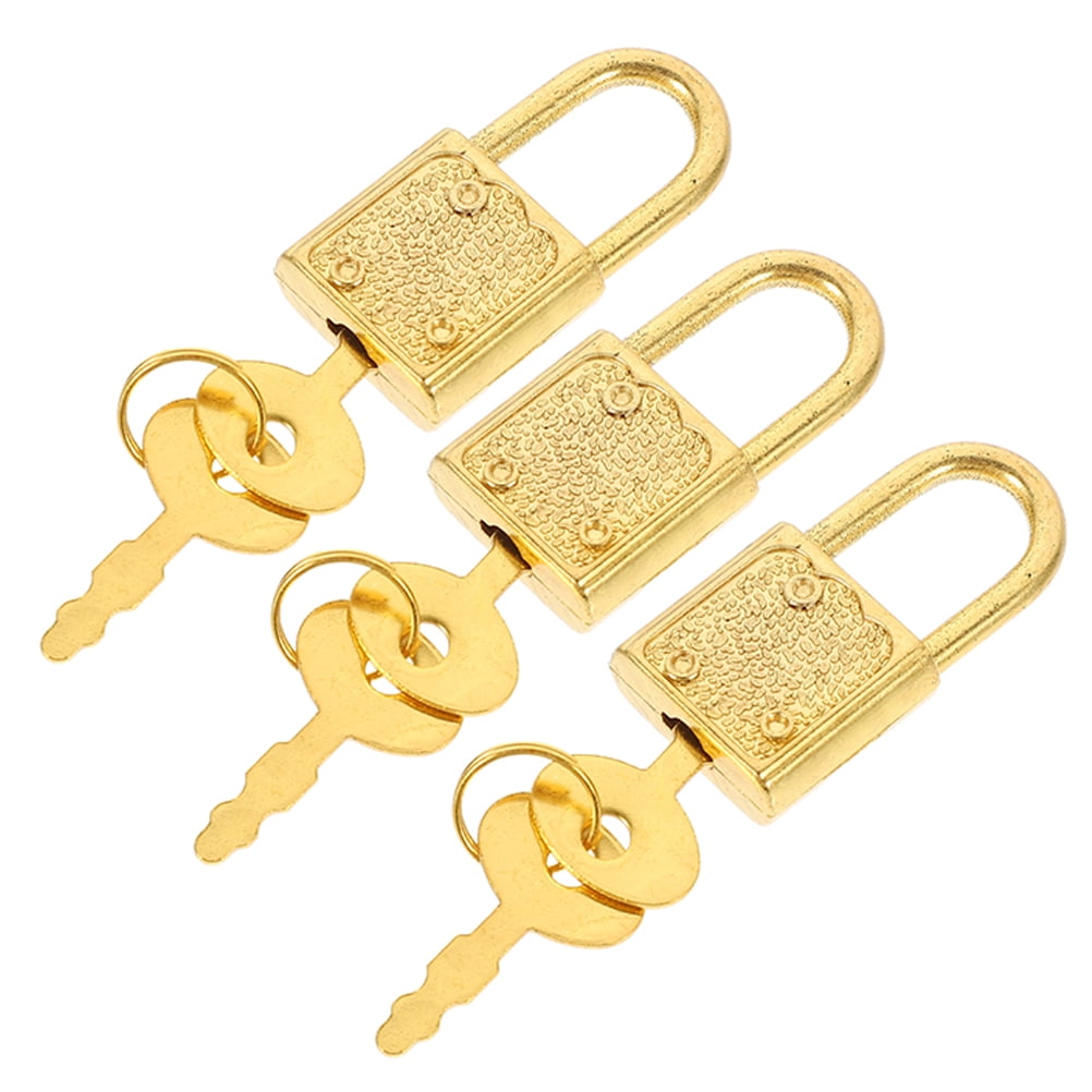 BESTYASH Golden Mini Padlock Set for Kids Safe and Light Plastic ...