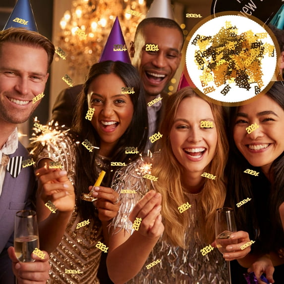 BESTYASH Golden New Year Party Confetti Table Decorations Festive ...