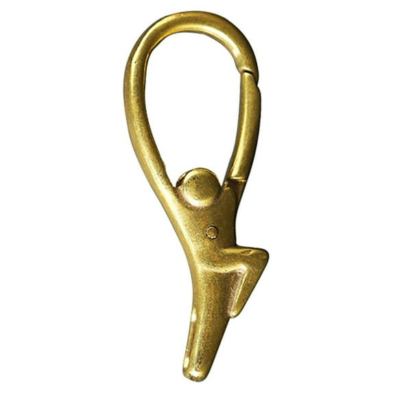 BESTYASH Golden Snap Keychain Hook Brass Material Stylish Human Shape ...