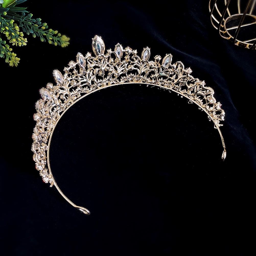 BESTYASH Wedding Tiaras for Bride Green Rhinestone Zinc Alloy Bridal ...