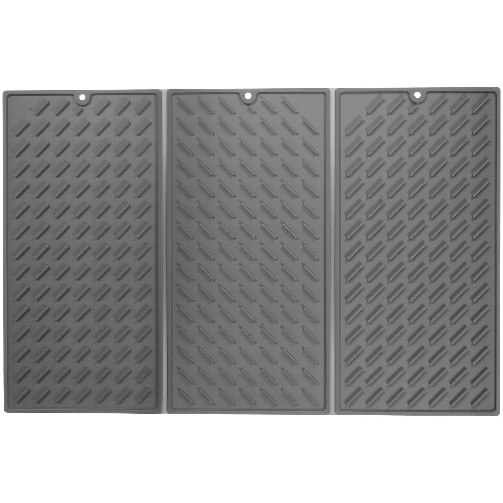 BESTYASH Grey Silicone Kitchen Drainer Mat Foldable Dish Drying Pad ...
