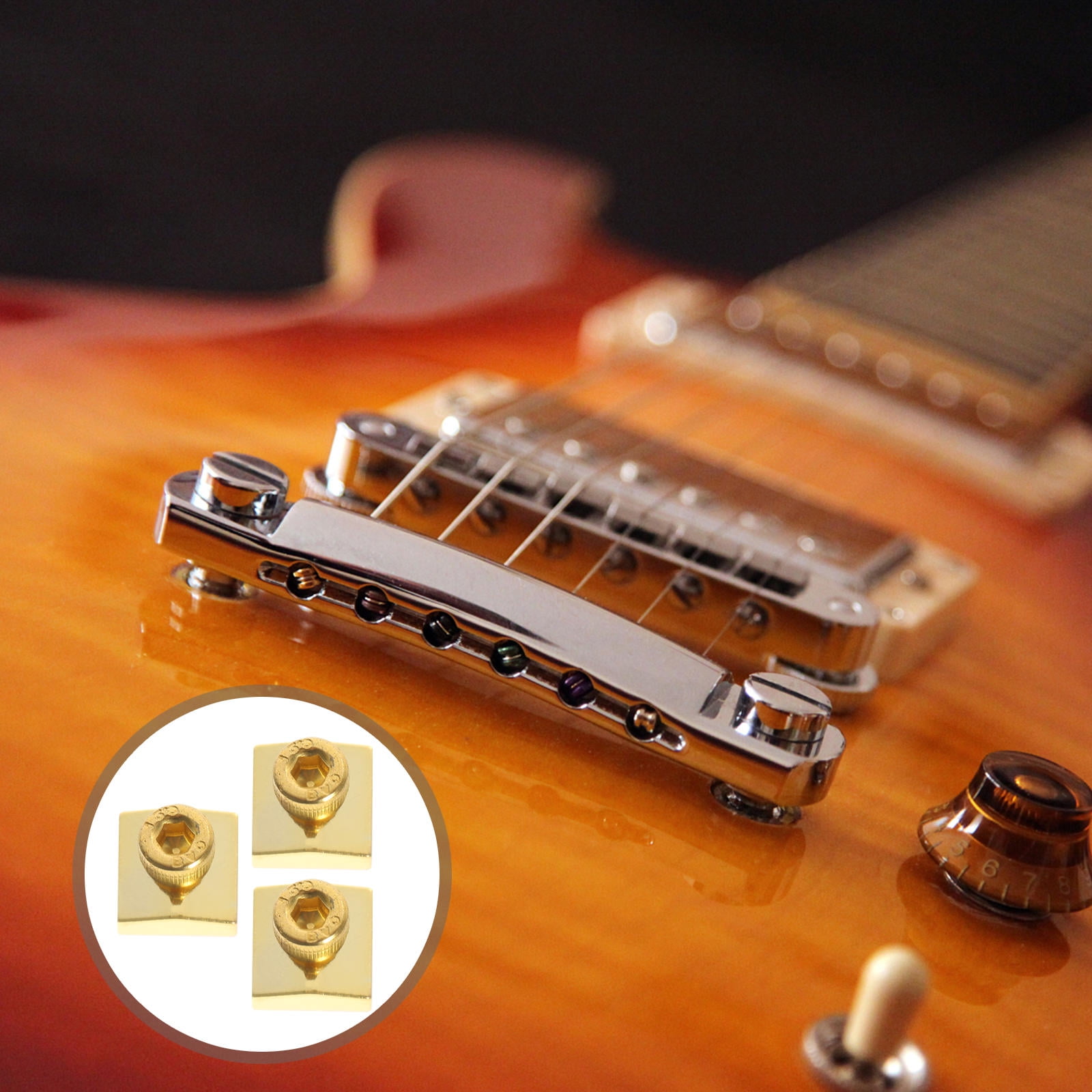 BESTYASH Guitar String Holder Electric Guitar Plates Golden Iron DIY ...