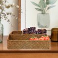 BESTYASH Hand Woven Yellow Storage Basket for Table Fruit Snack Serving ...