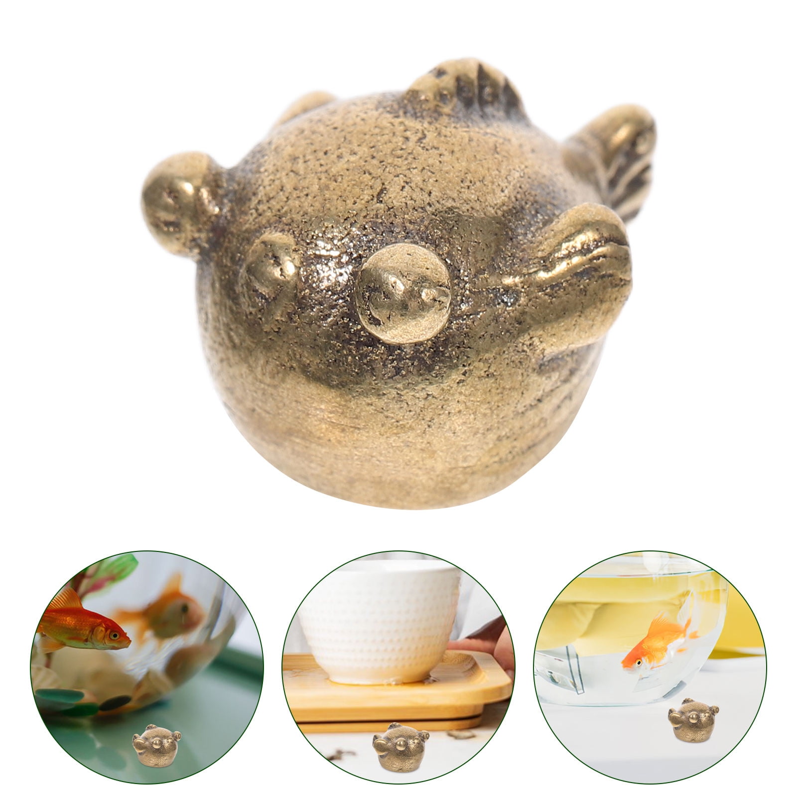 BESTYASH Handmade Brass Fish Statue Small Flying Fish Ornament for ...