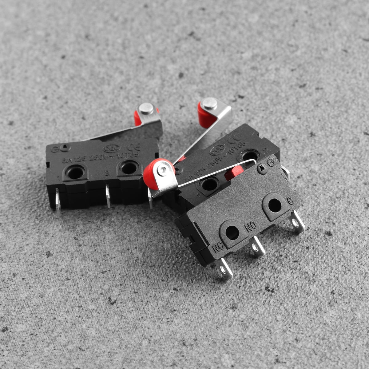 BESTYASH Hinge Lever Switches KW11 Roller Lever Arm Actuator Black ...