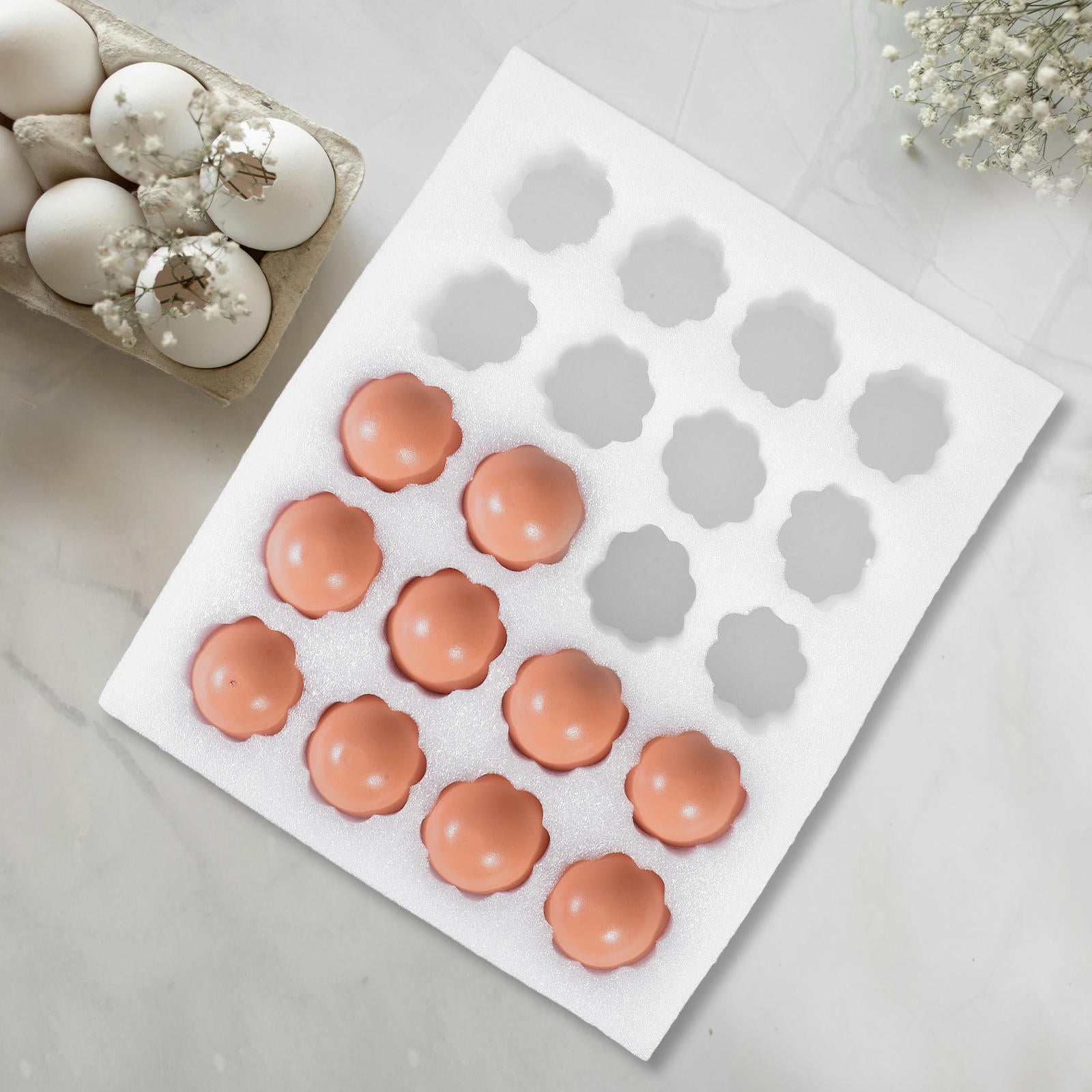BESTYASH Holds 40 Eggs 2 Trays 3 Pads Egg Boxes for Chicken Eggs White ...