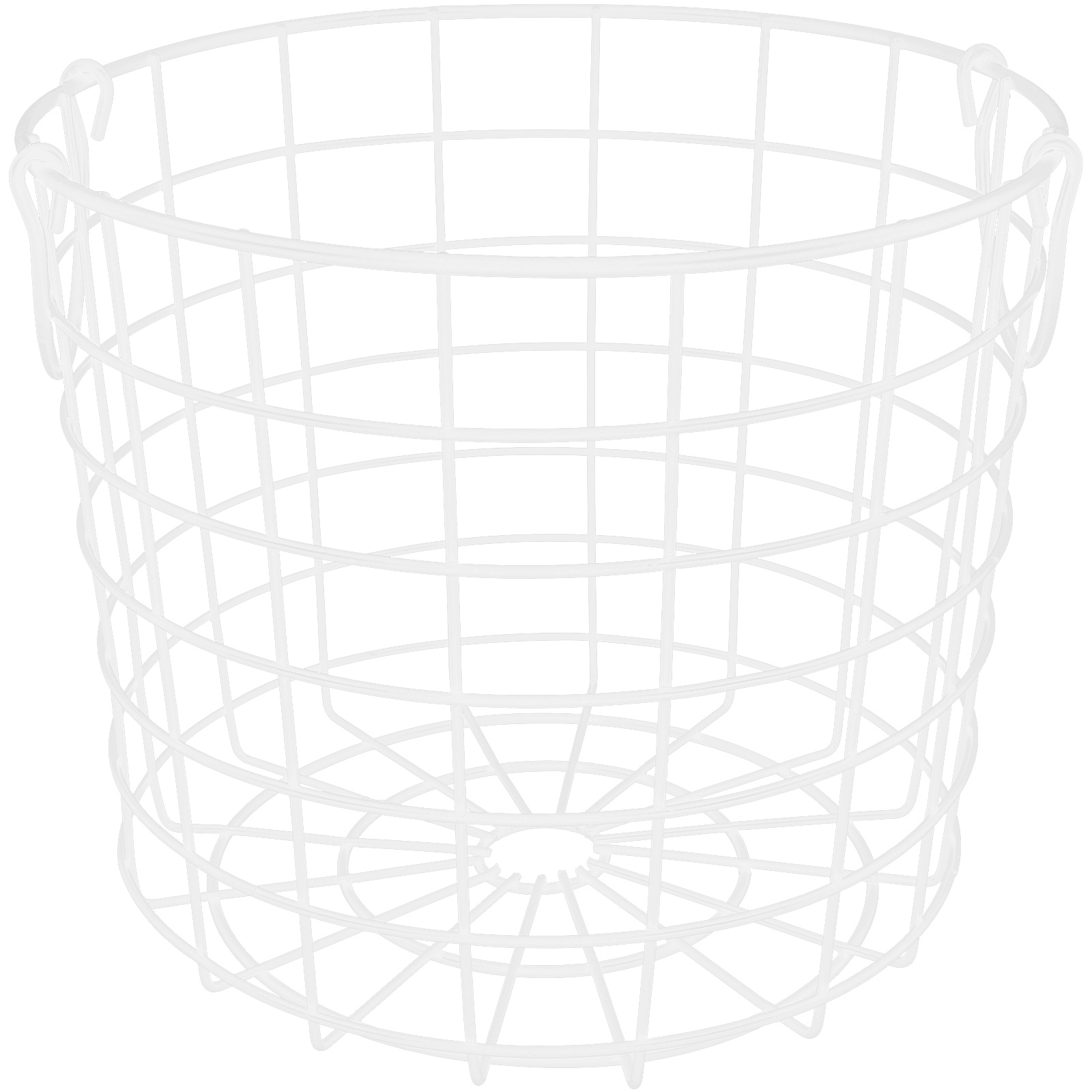 BESTYASH Iron Storage Basket in White with Handle for Elegant Desktop ...