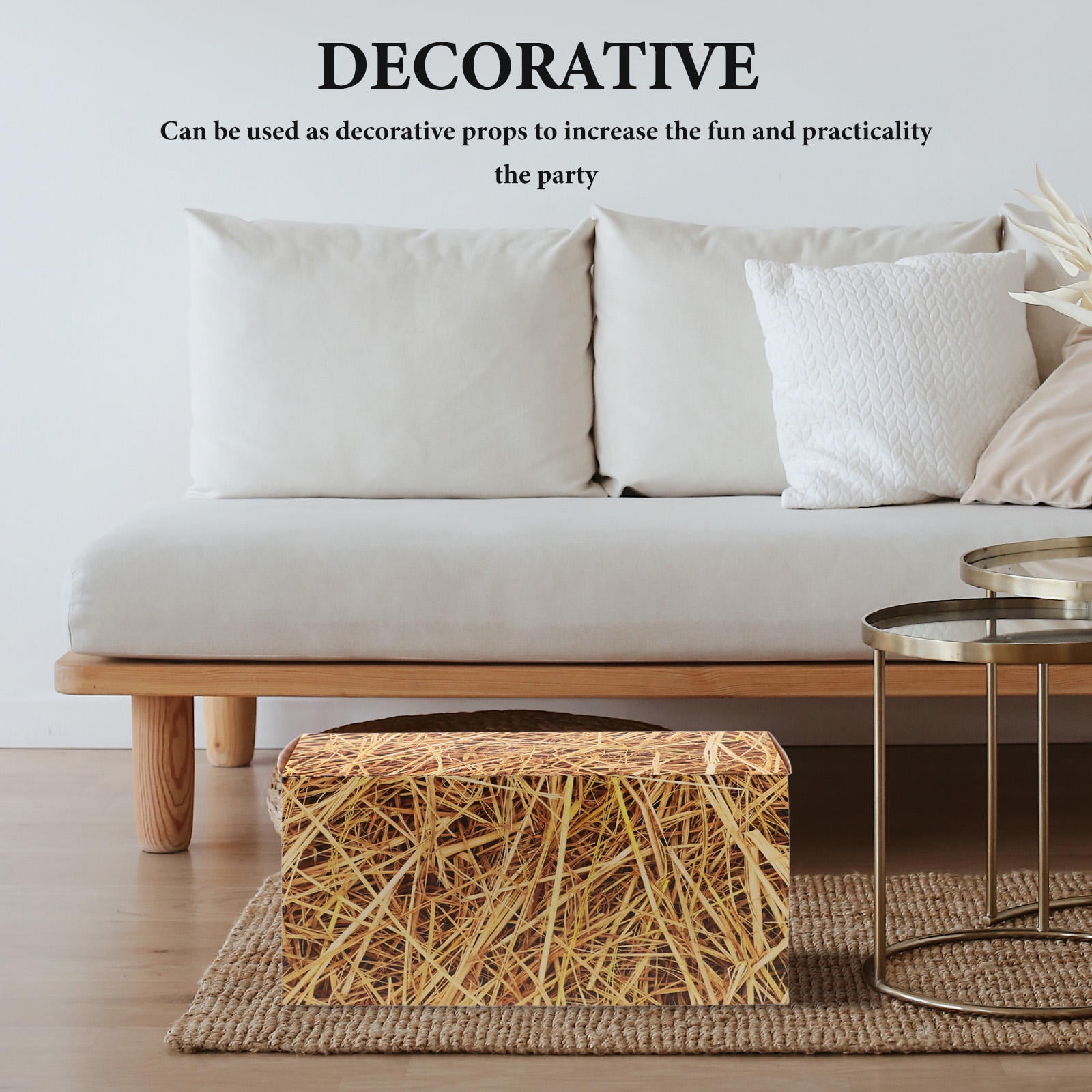 BESTYASH Cowboy Decorations Decorative Hay Bales Khaki 1Pcs - Walmart.com