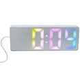 BESTYASH Large Screen Digital Alarm Clock White with Stable Base for ...