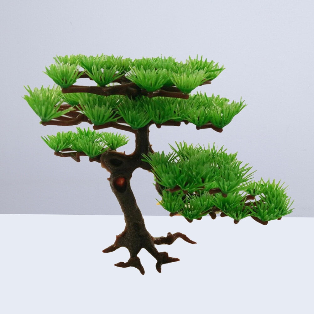 BESTYASH Lifelike Plastic Aquarium Plants Green Pine Tree Fish Tank ...