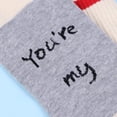 BESTYASH Light Grey Cotton Socks with Letter Design, Breathable and ...