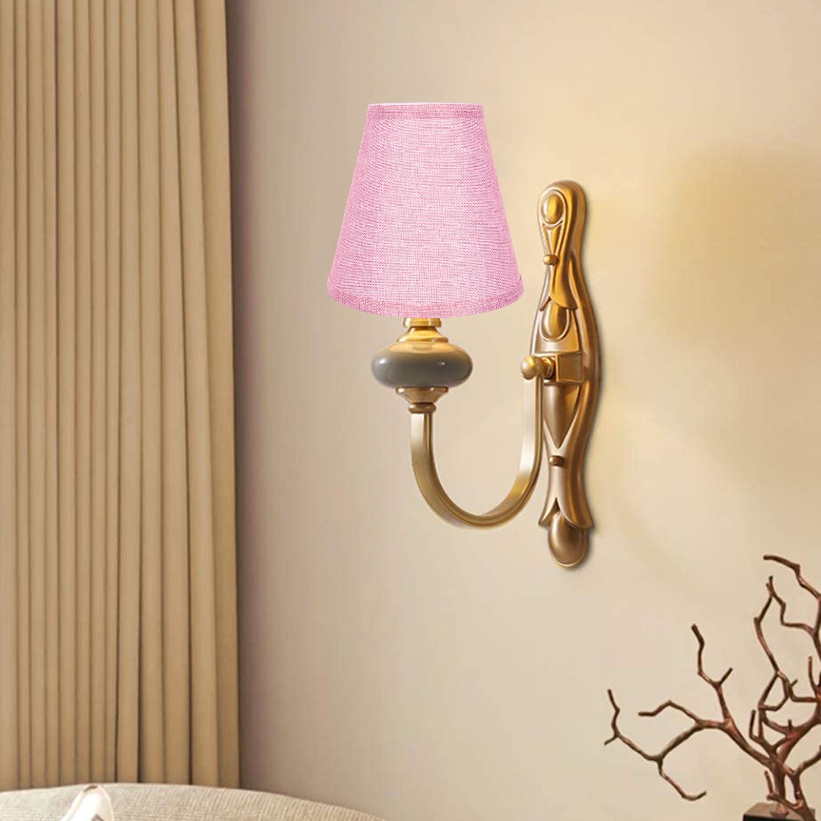 BESTYASH Light Shades For Table Lamp Small Lampshade Pink Protection ...