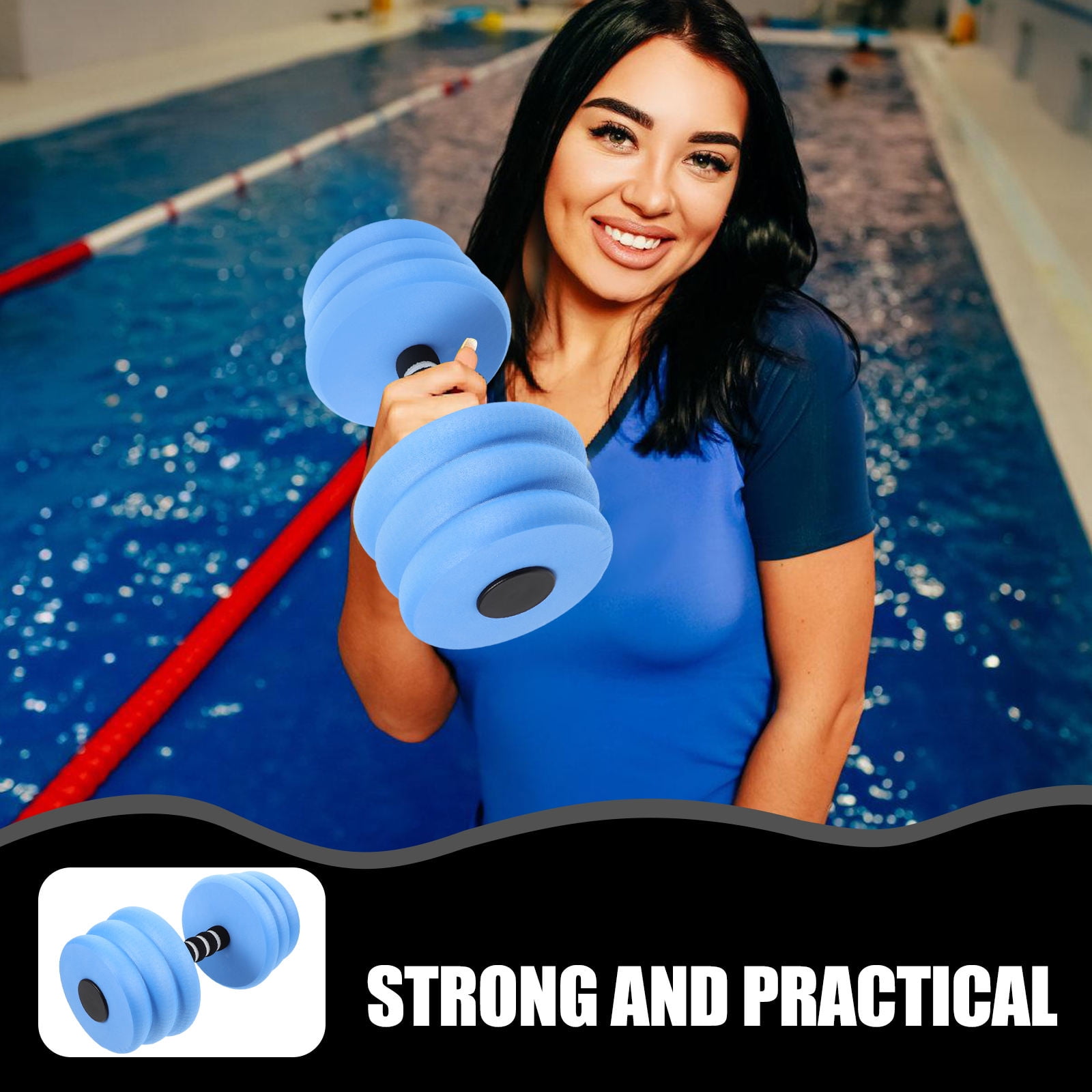 BESTYASH Lightweight Blue Water Dumbbells for Aerobics and Balance in ...