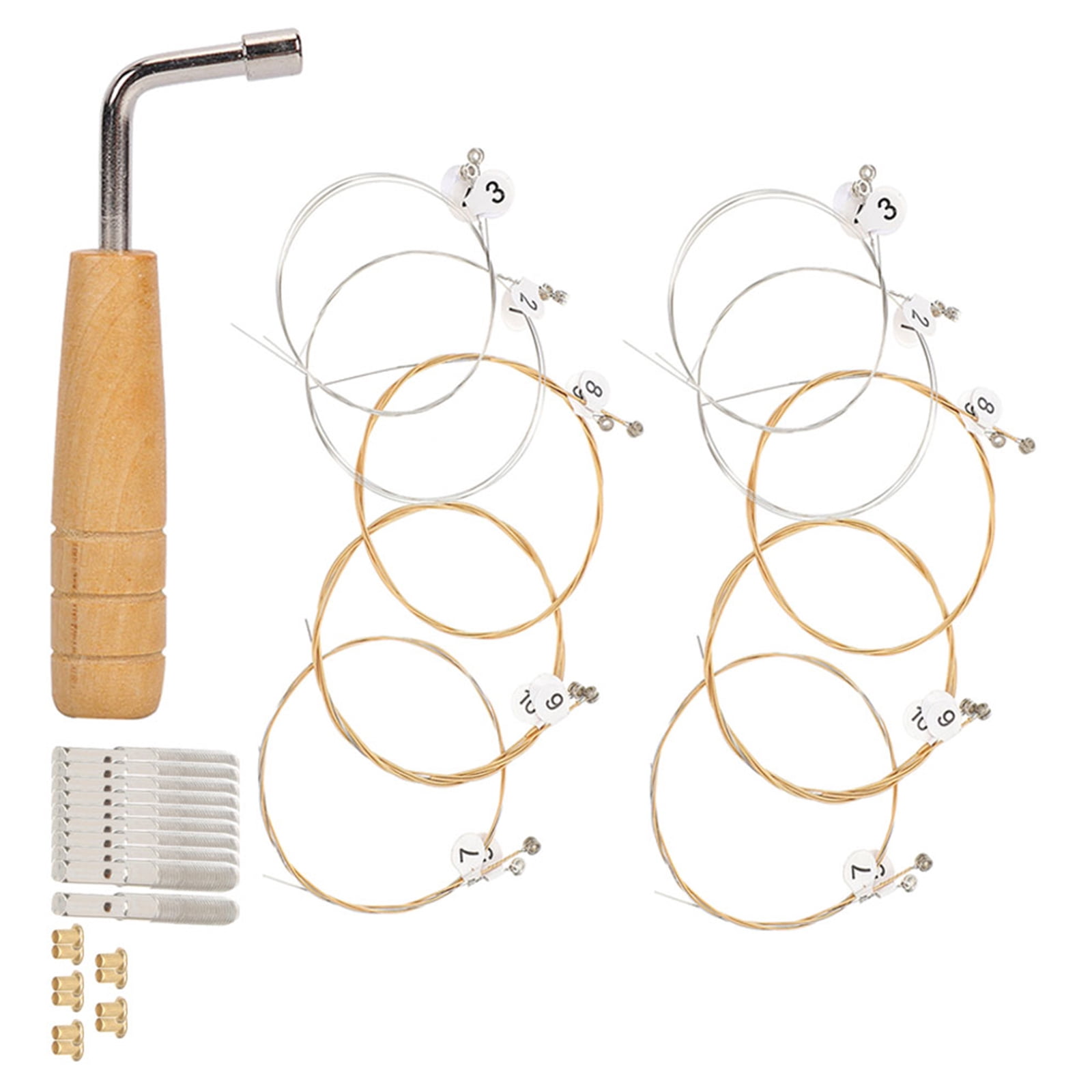 BESTYASH Lyre Replacement Strings and Tool Kit Durable Metal Parts for ...
