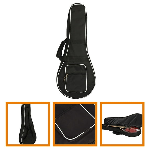 BESTYASH Mandolin Storage Bag Black with Smooth Zipper and Comfortable ...