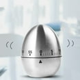 BESTYASH Mechanical Kitchen Timer Egg Shape Stainless Steel Countdown ...