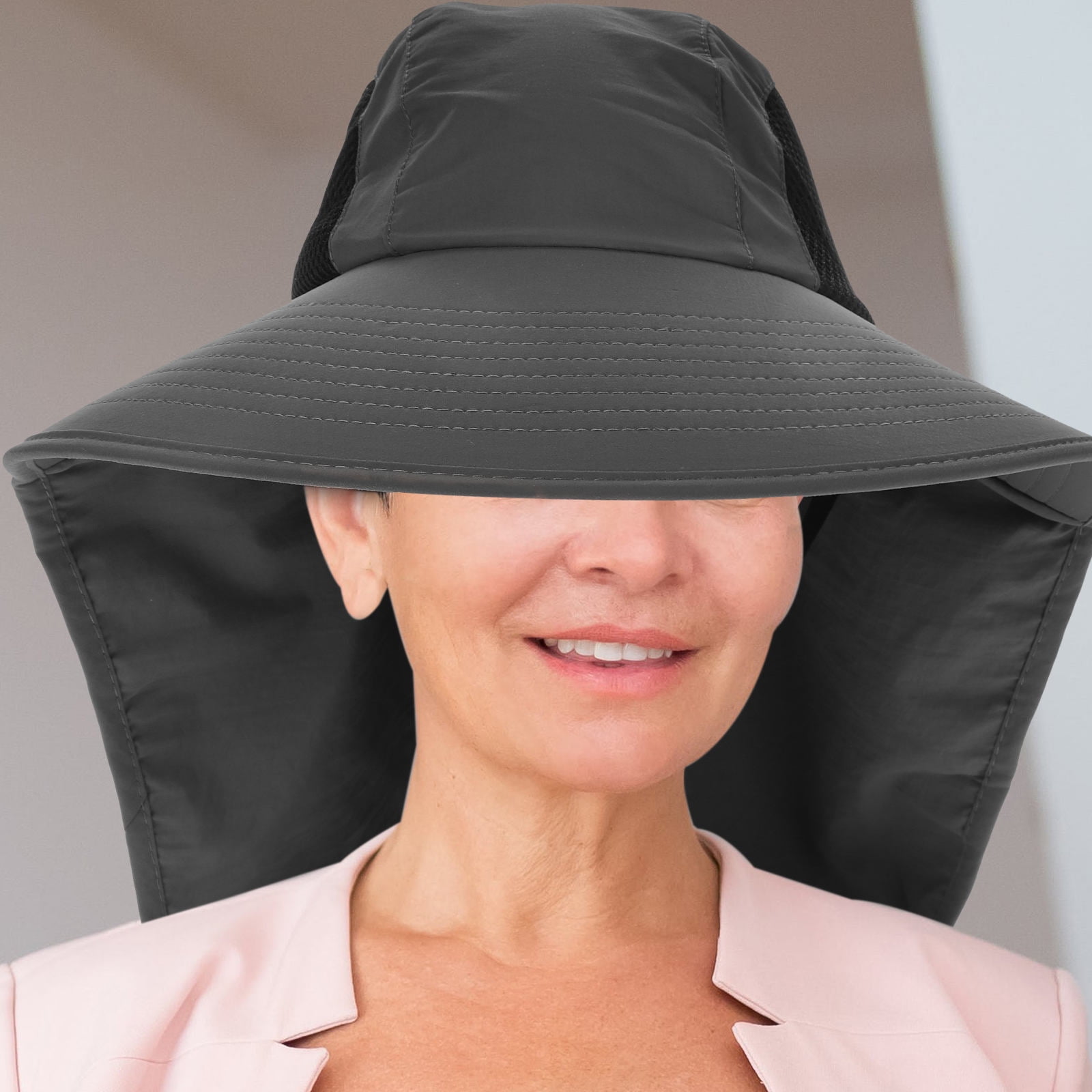 BESTYASH Breathable Mesh Bucket Hat with Wide Brim and Neck for Outdoor ...