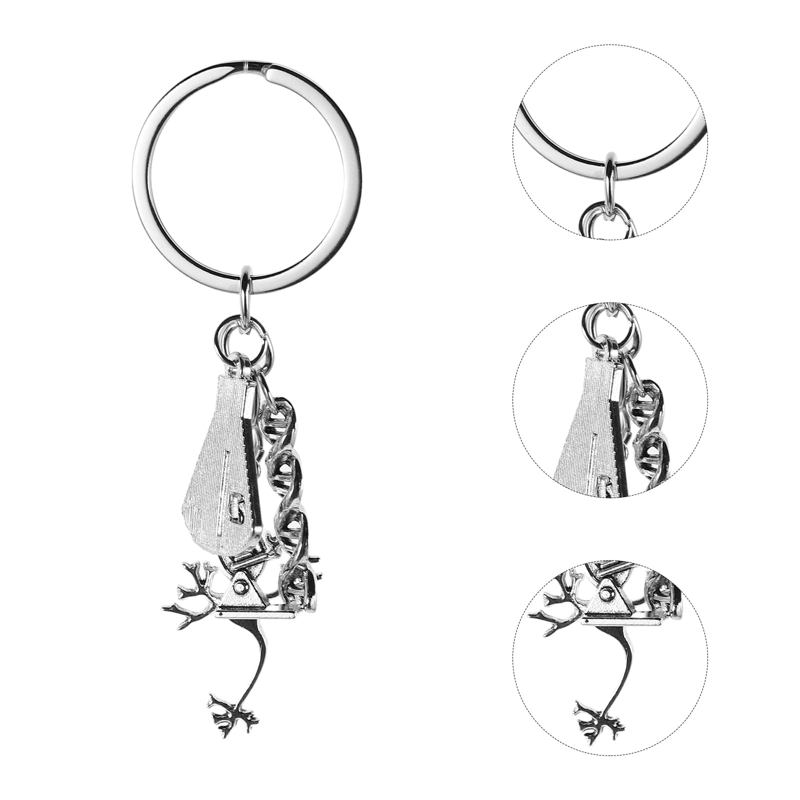 BESTYASH Metal Science Keychain with Dna Microscope Pendant for Biology ...