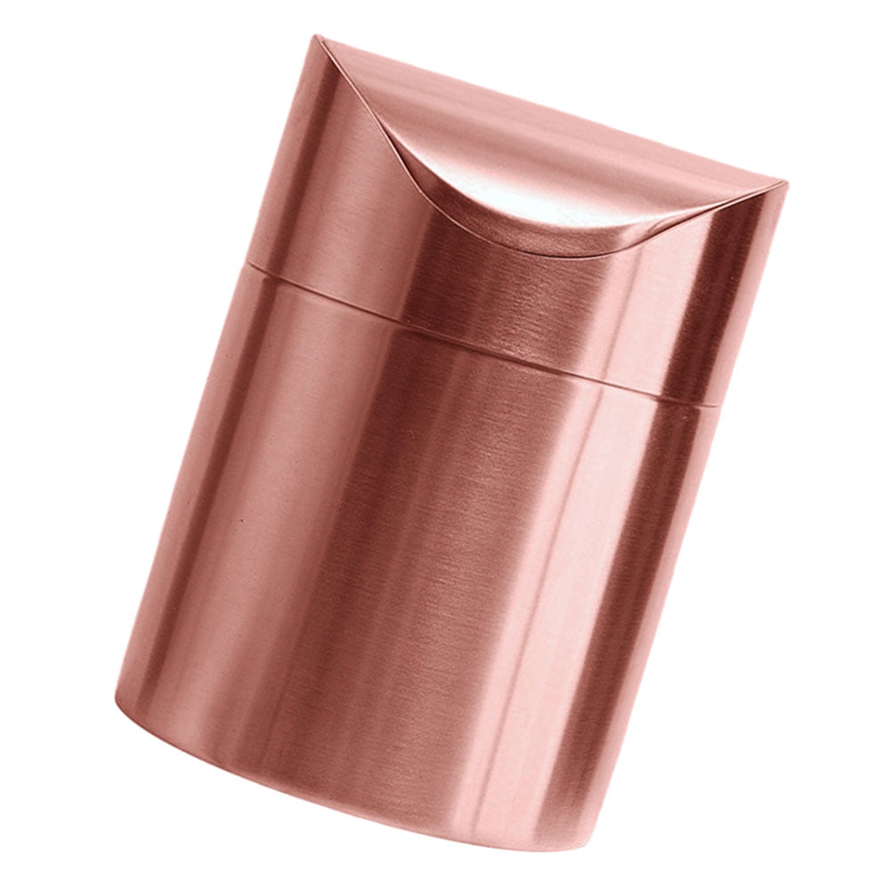 BESTYASH Mini Office Trash Can Stainless Steel Small Waste Bin Stylish ...