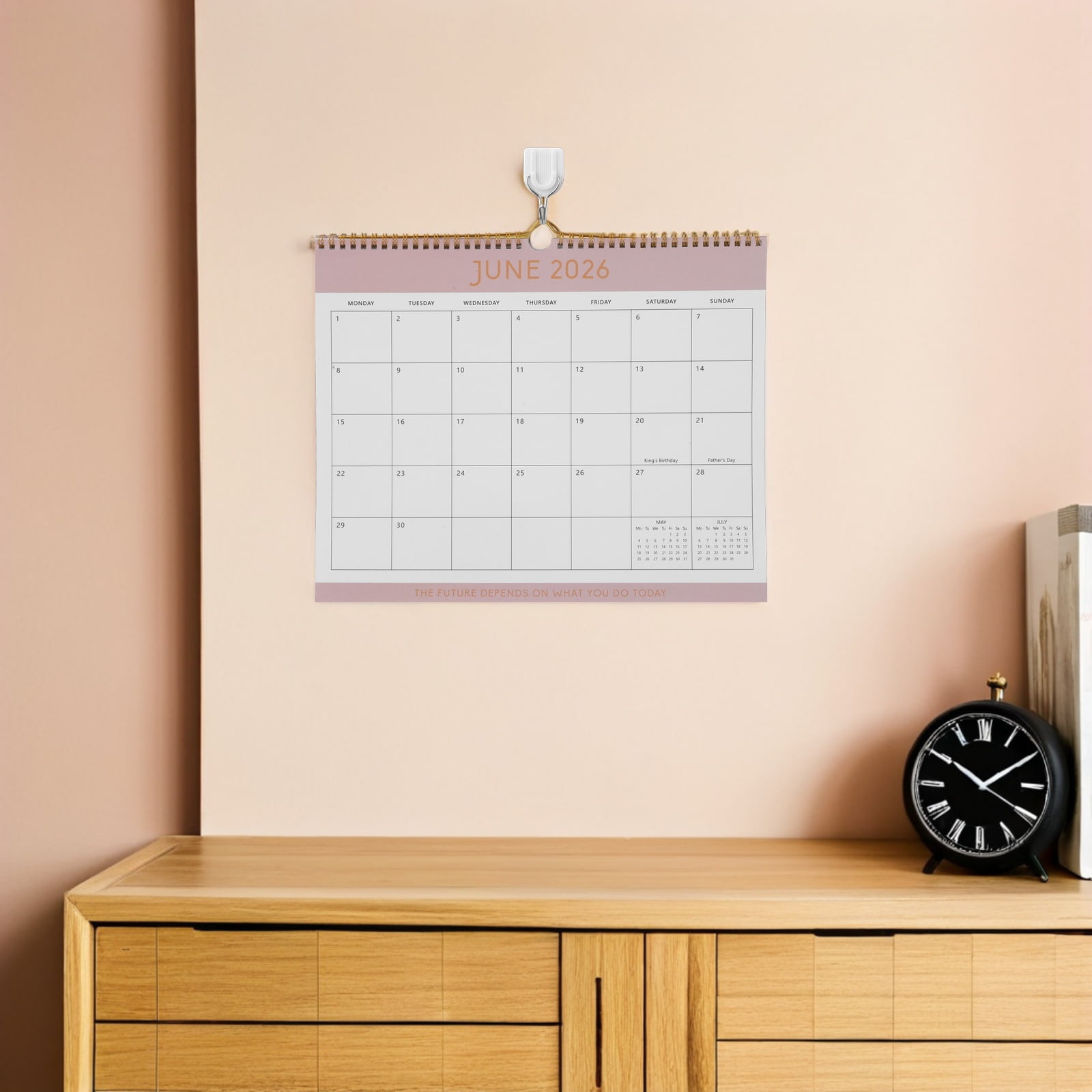 BESTYASH Minimalist 18 Month Wall Calendar 2026-2027 Large Print ...