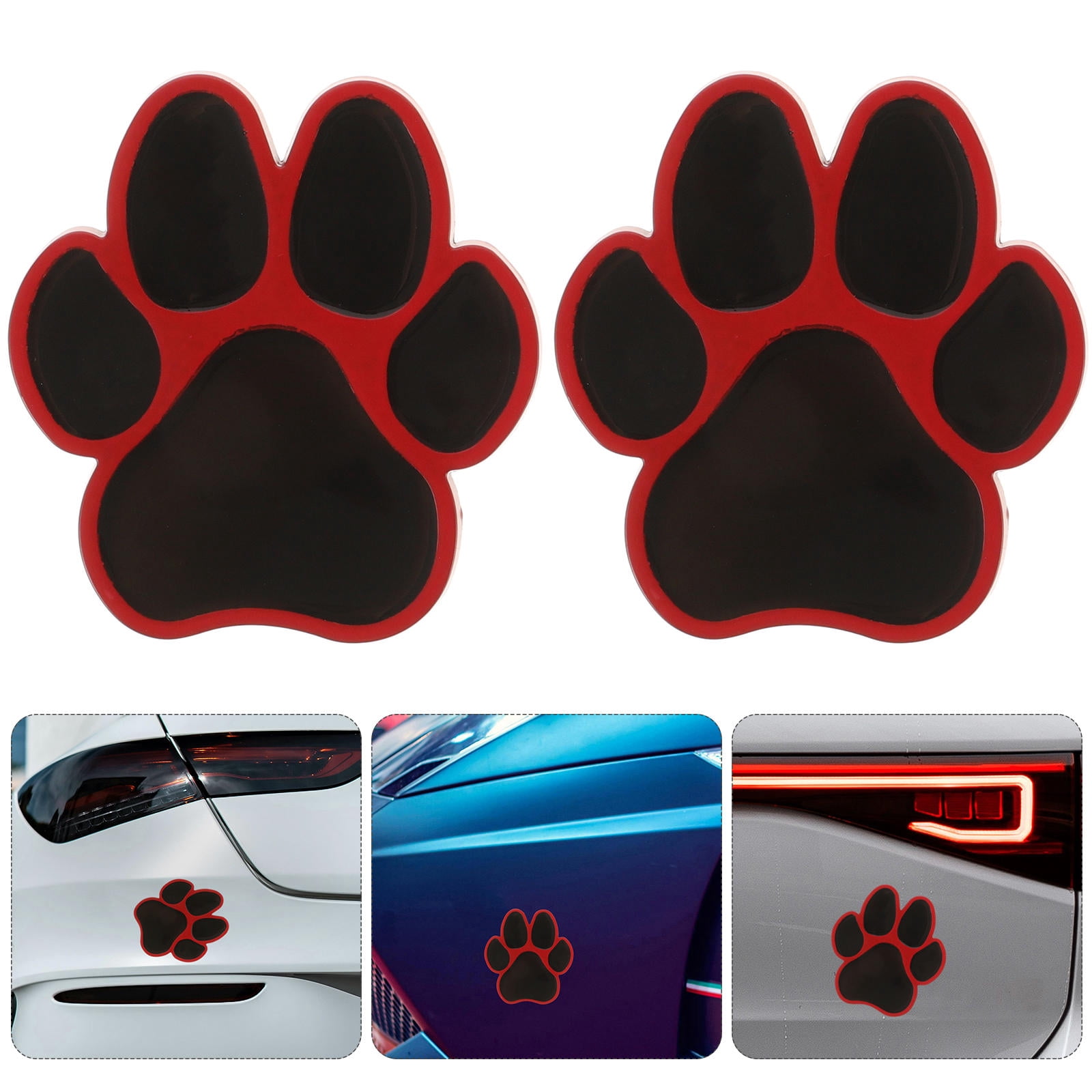 BESTYASH Multi Color 3D Metal Paw Pattern Motorcycle Hood Sticker Easy ...